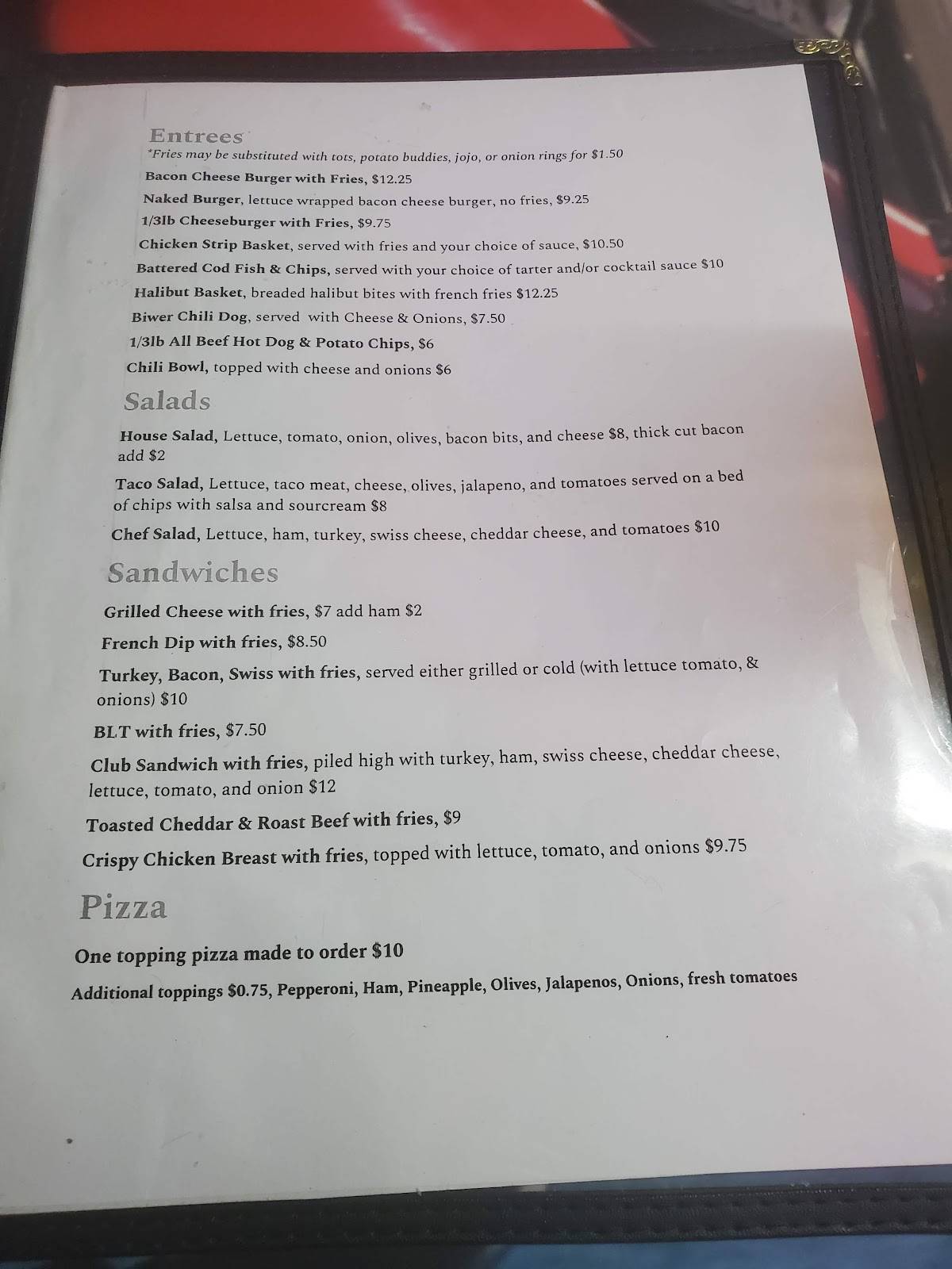Menu at The Pink Elephant Tavern pub & bar, Salem