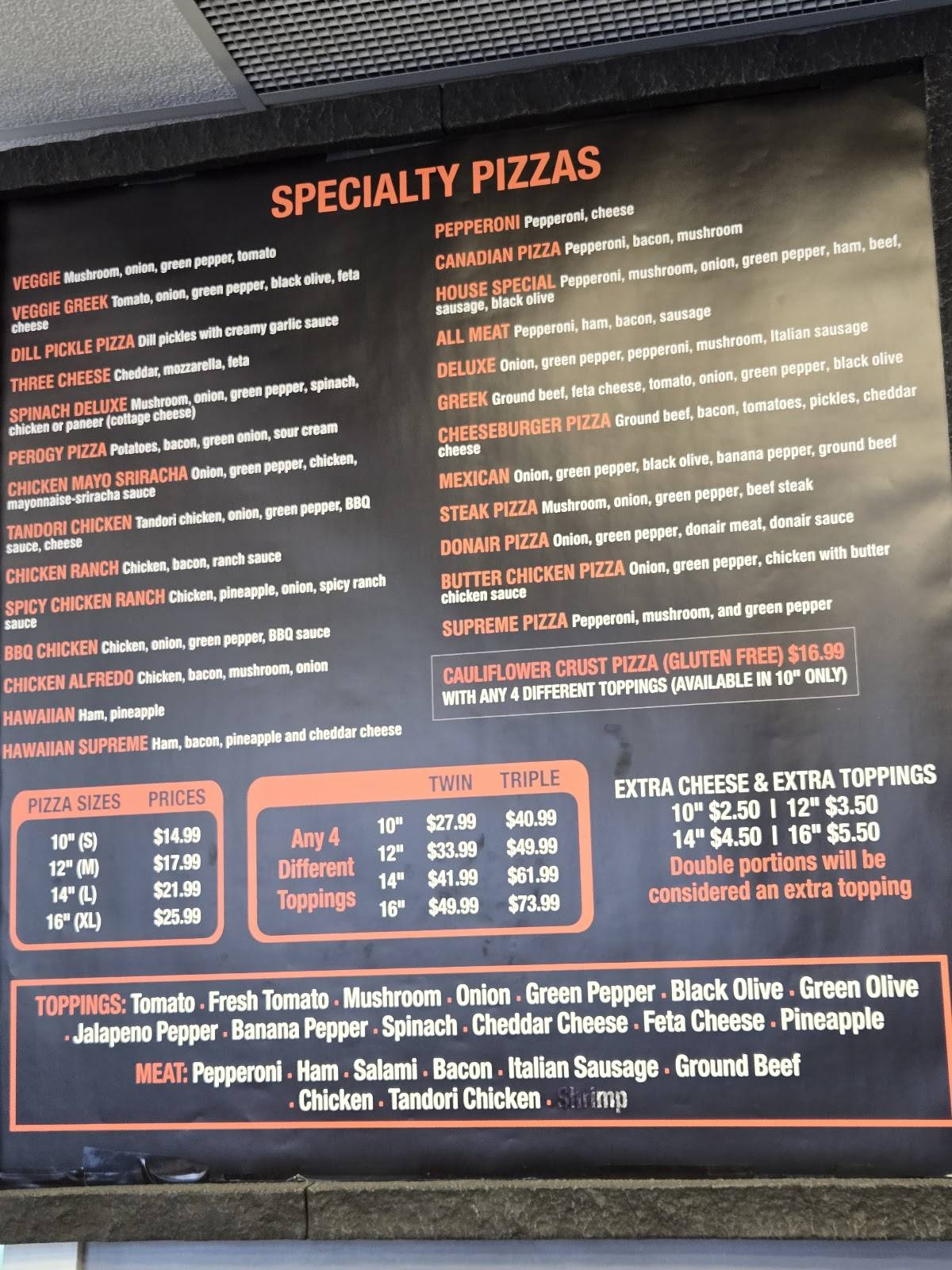 Menu at The Pizza Boxx( Red Deer NORTH) pizzeria, Red Deer