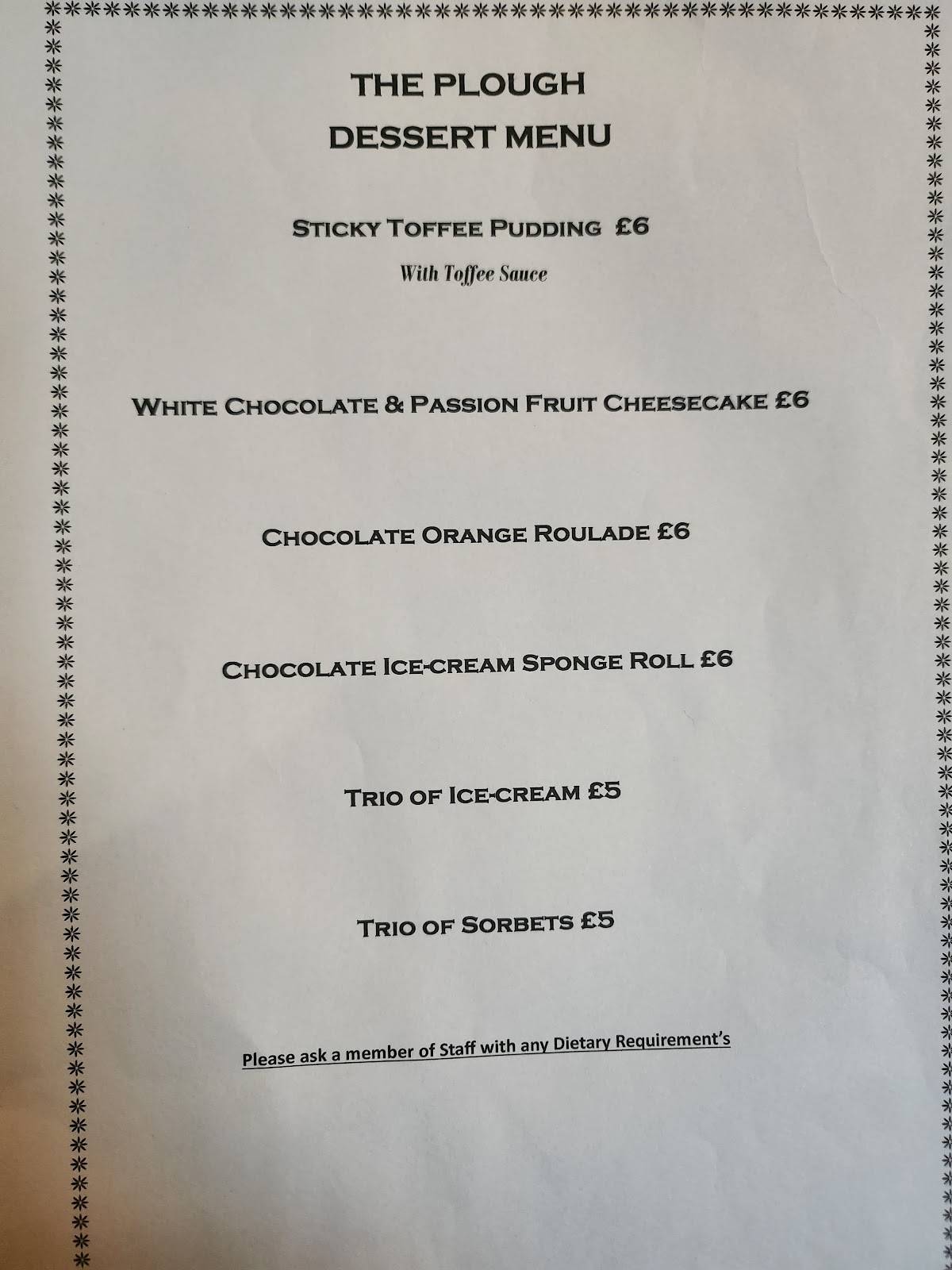 Menu at The Plough Hyde Heath pub & bar, Amersham, Hyde Heath Rd