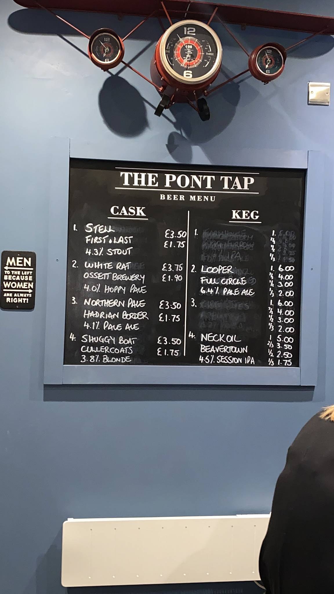 Menu at The Pont Tap pub & bar, Newcastle upon Tyne, The Pont Tap