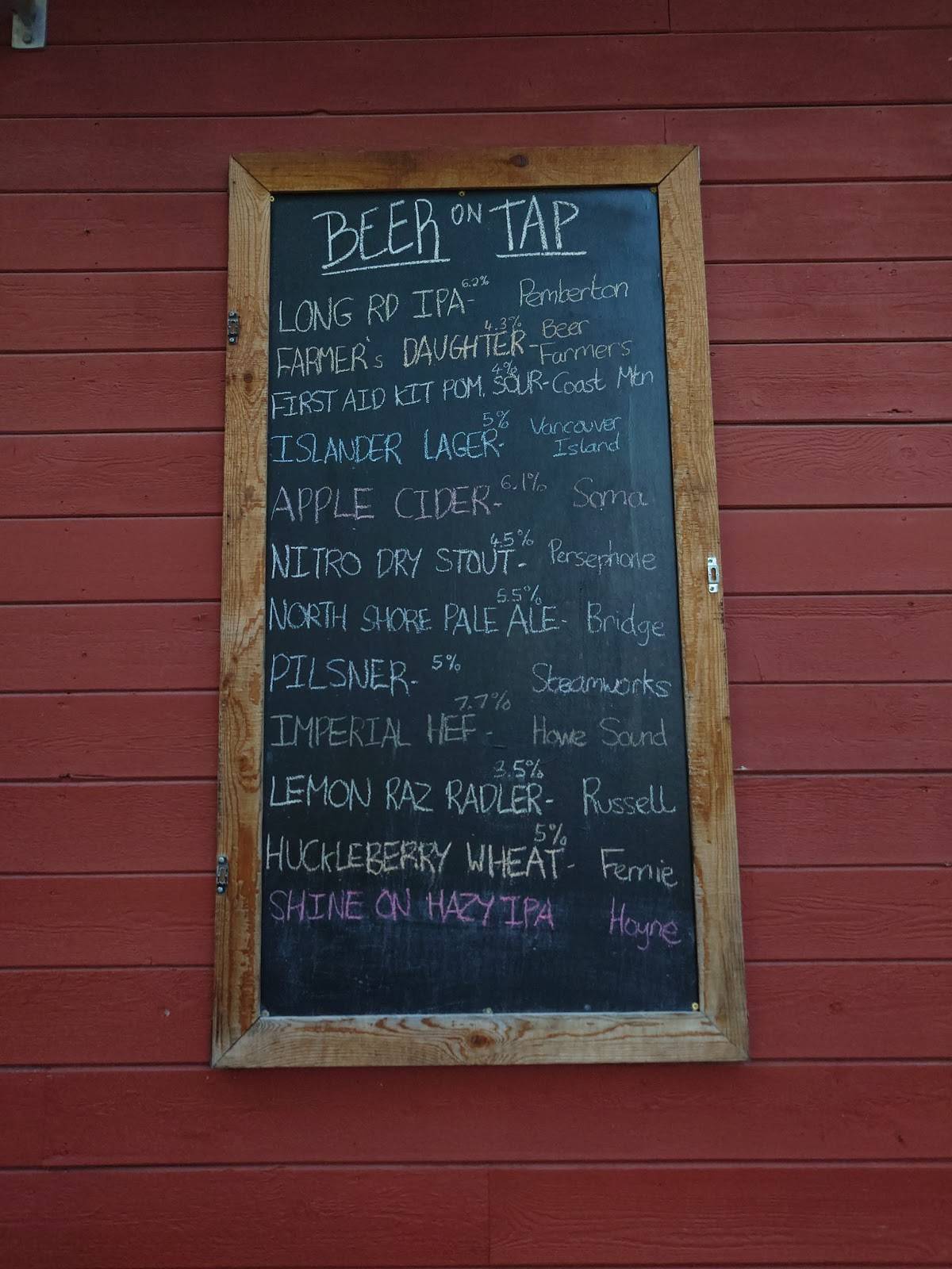 Menu at The Pony pub & bar, Pemberton, Pemberton Portage Rd