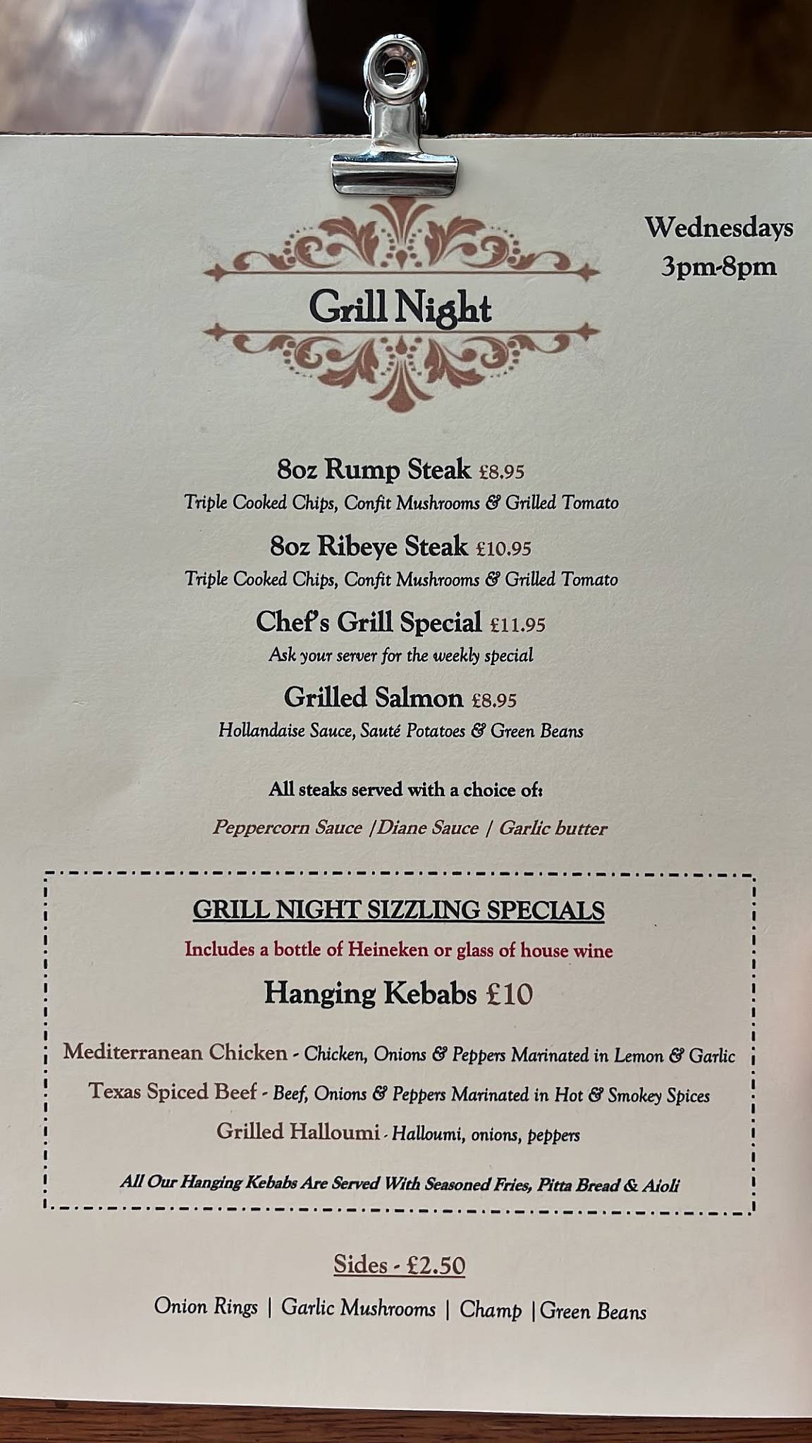 Menu at The Railway pub & bar, Liverpool, 18 Tithebarn St