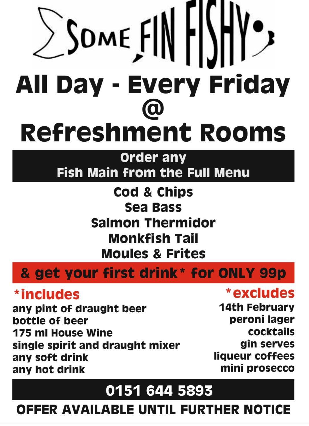 Menu at The Refreshment Rooms pub & bar, Birkenhead