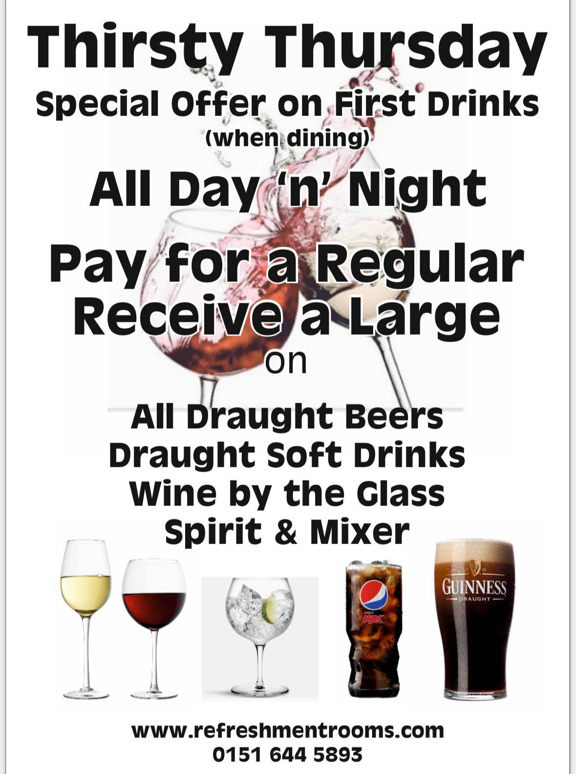 Menu at The Refreshment Rooms pub & bar, Birkenhead