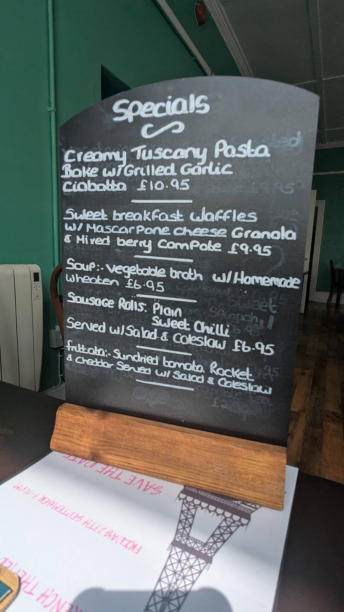 Menu at The Regent Tearoom, Newtownards