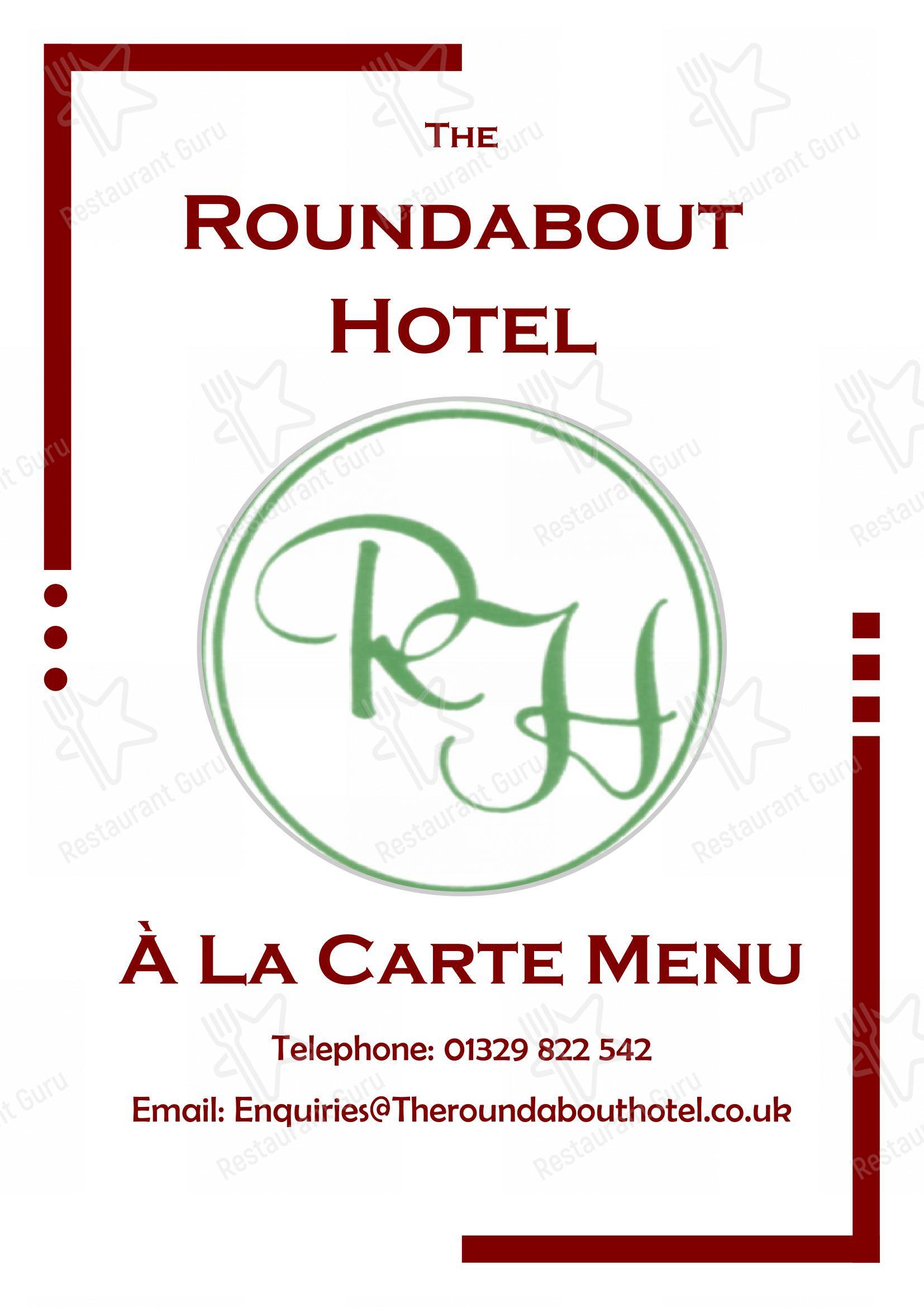 Menu at The Roundabout Hotel pub & bar, Fareham