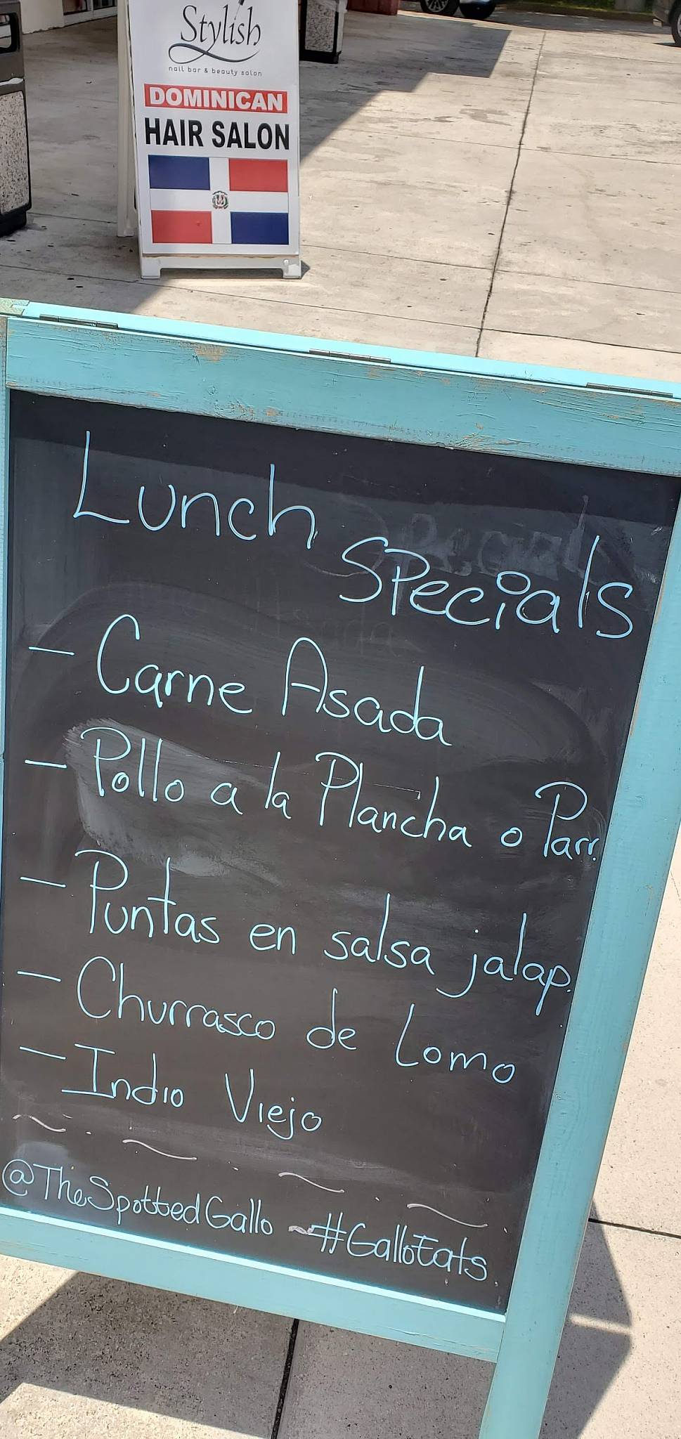 Menu at The Spotted Gallo restaurant, Miami