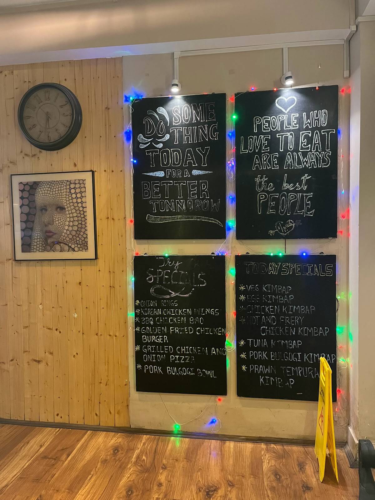 Menu at The Square cafe, Blackwood