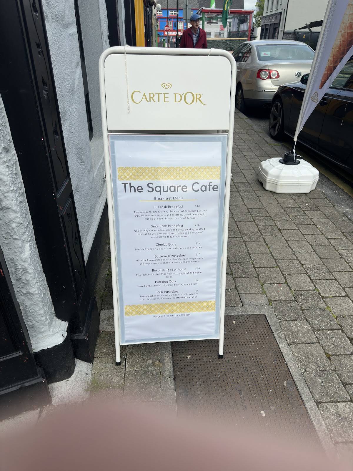 Menu at The Square Cafe, Claremorris