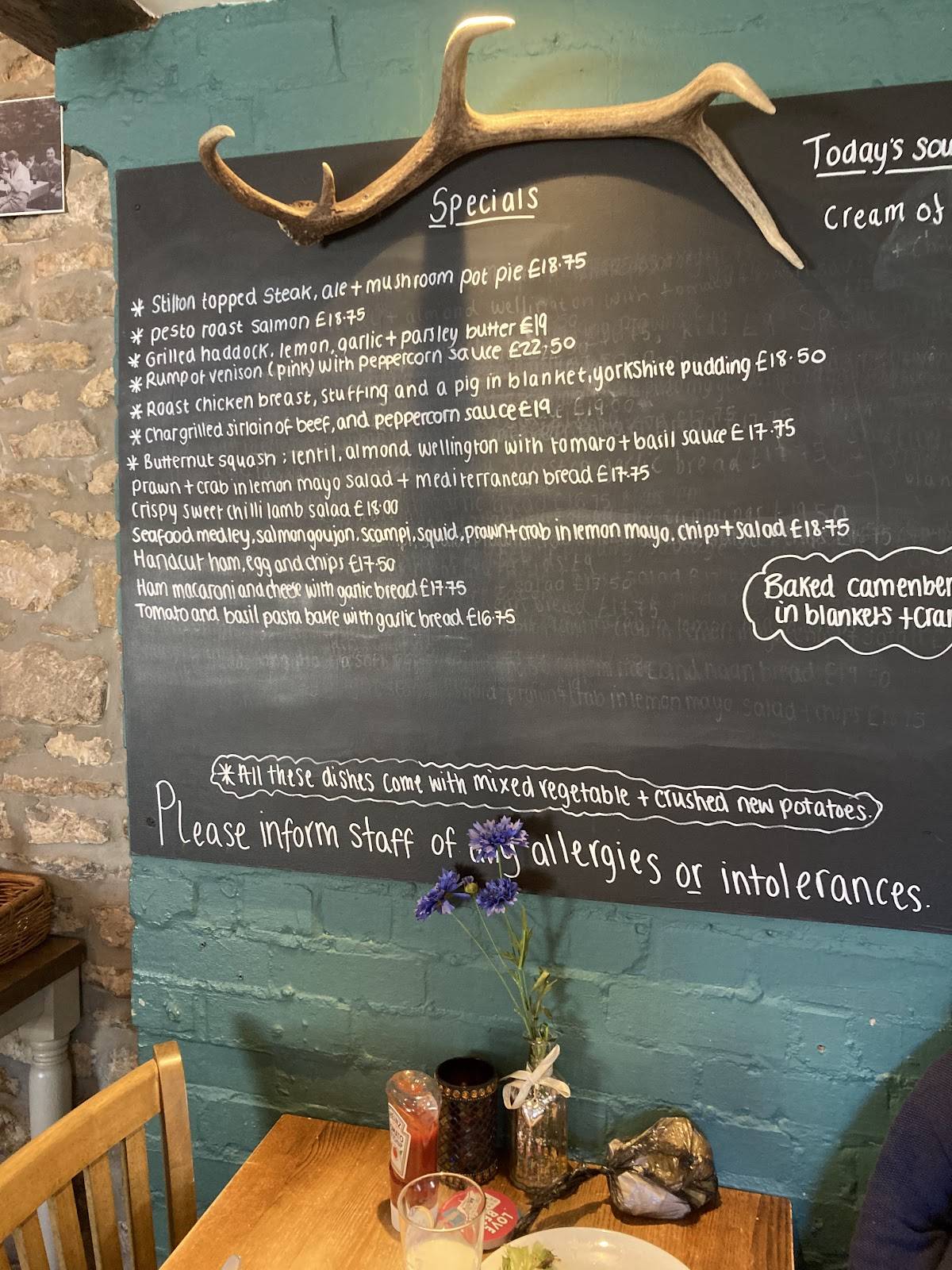 Menu at The Stag Barkston, Grantham