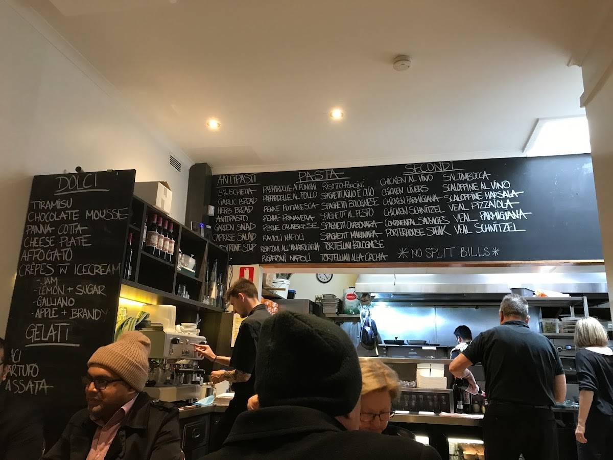 Menu at The Waiters Restaurant, Melbourne