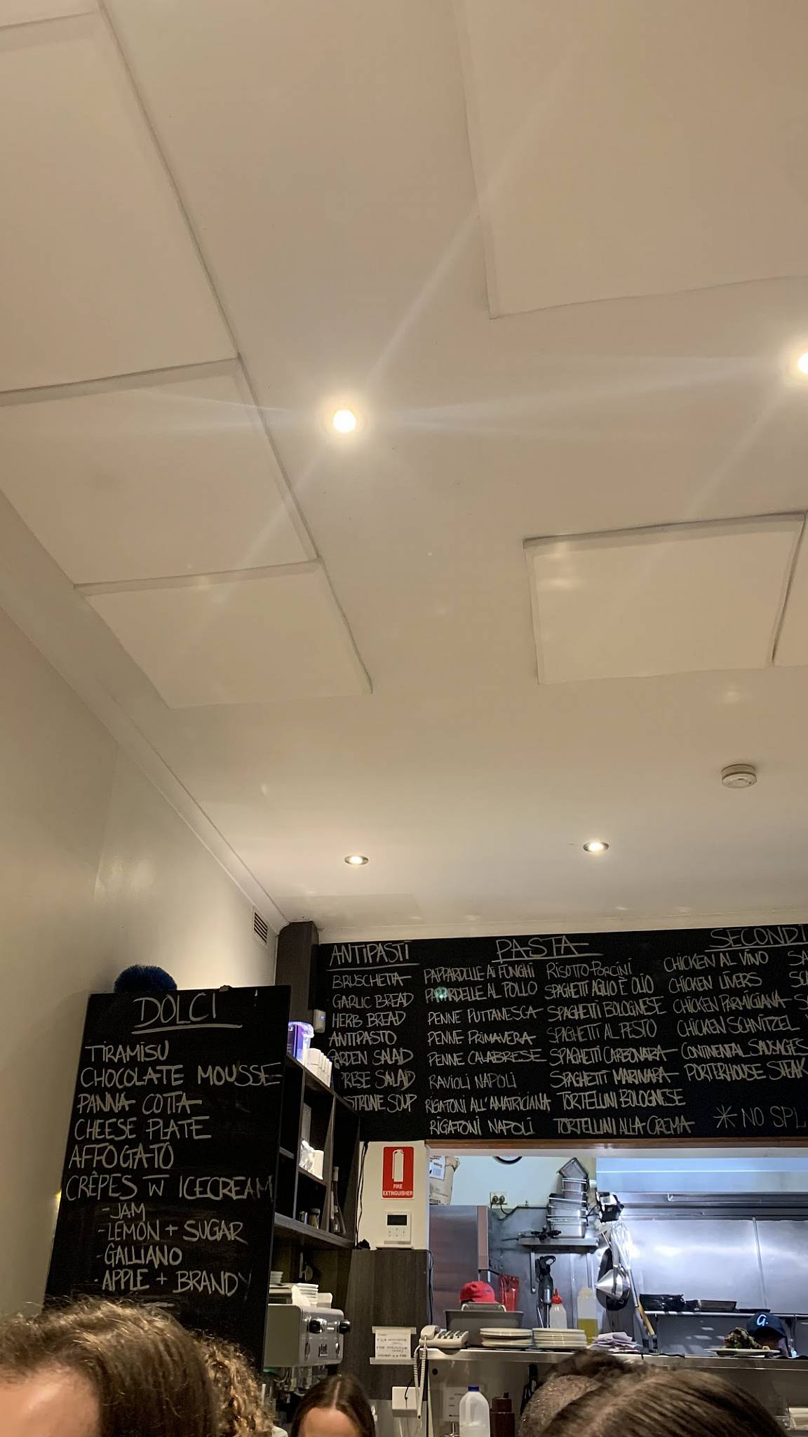 Menu at The Waiters Restaurant, Melbourne