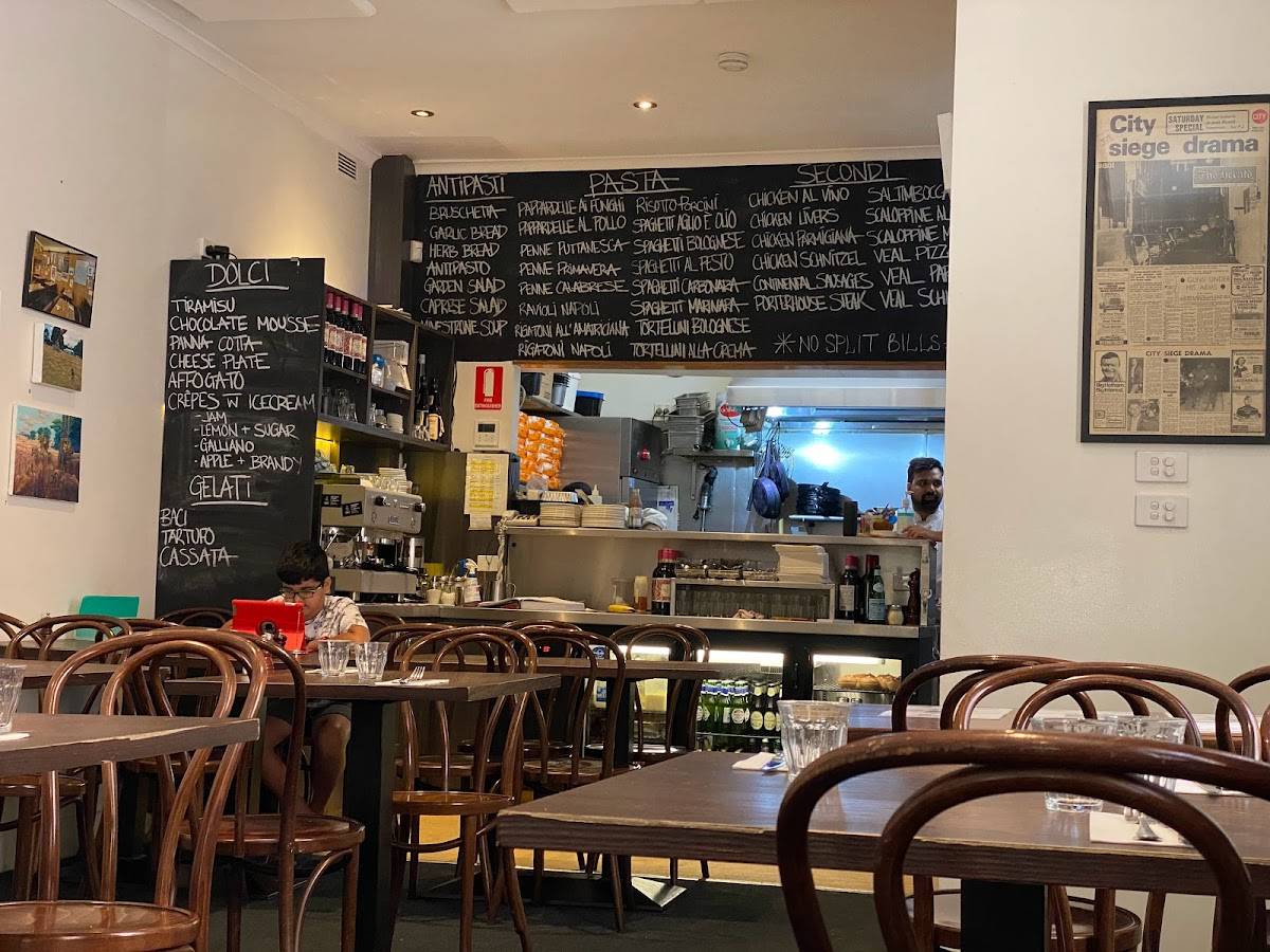 Menu at The Waiters Restaurant, Melbourne