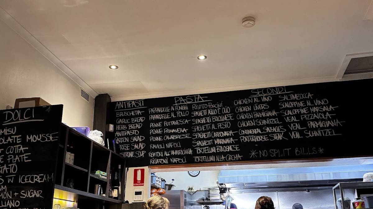 Menu at The Waiters Restaurant, Melbourne