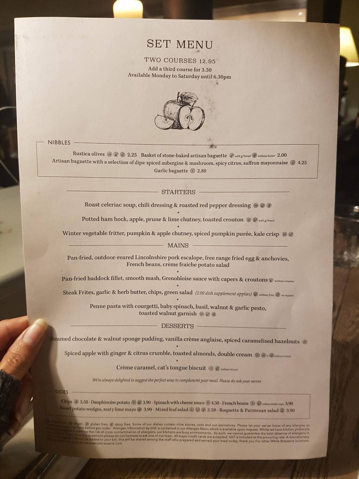 Menu at The White Bear pub & bar, Ruislip, Ickenham Rd