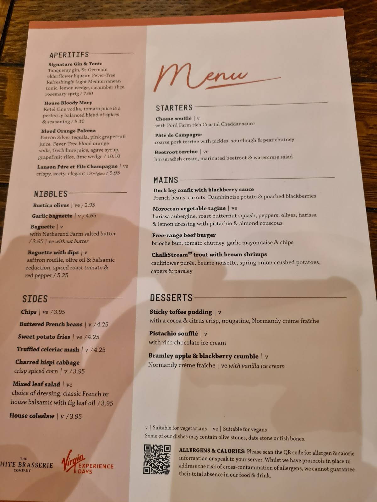 Menu at The White Bear pub & bar, Ruislip, Ickenham Rd
