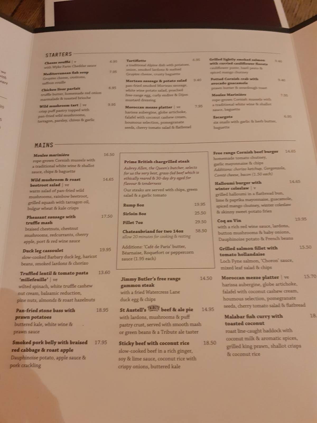 Menu at The White Bear pub & bar, Ruislip, Ickenham Rd