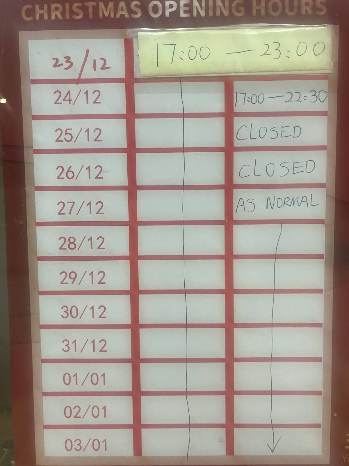Menu at The Wok Express restaurant, Manchester