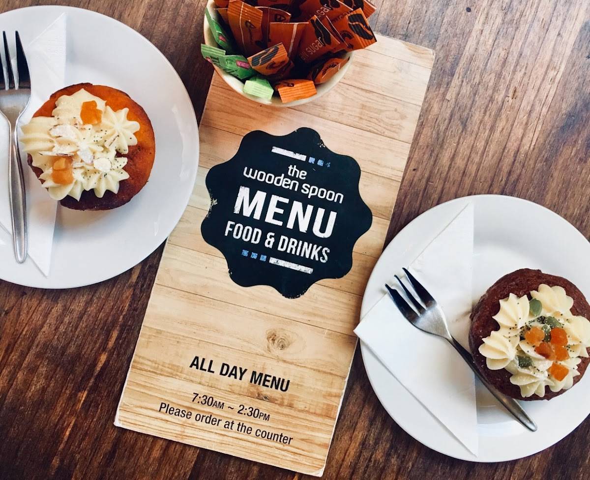 Menu at The Wooden Spoon cafe, Richmond