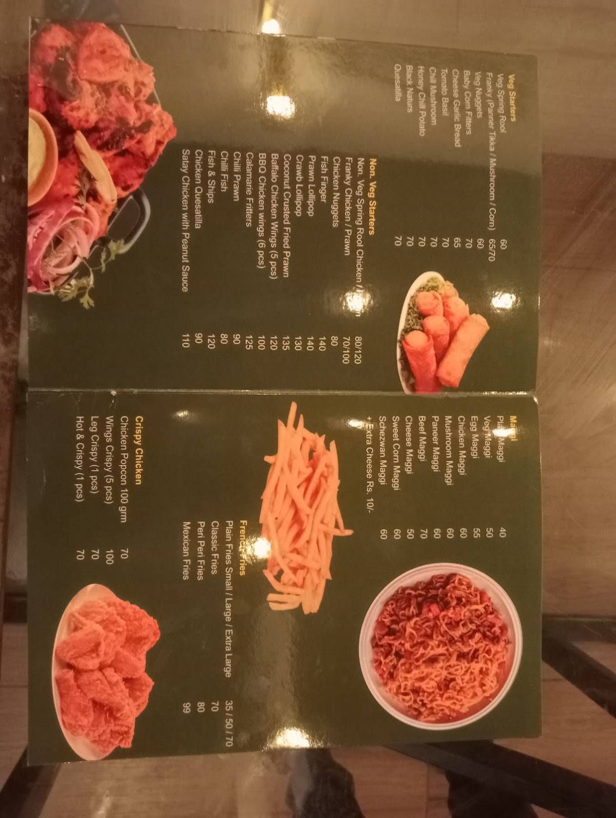 Menu at The barbarians cafe & Restaurant, Kalapet