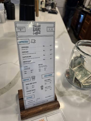Menu at Three Story Coffee cafe, Jefferson City, 311 Bolivar St