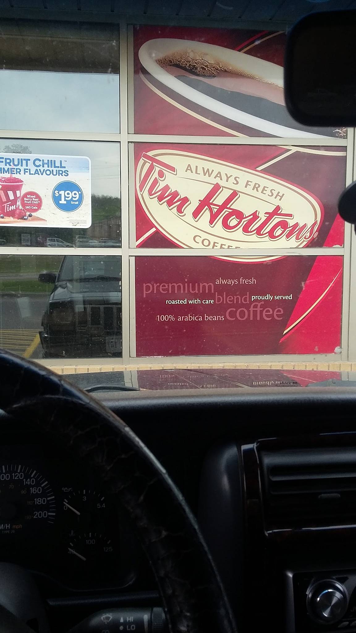Carta del café Tim Hortons, Elliot Lake, 261 Hwy 108