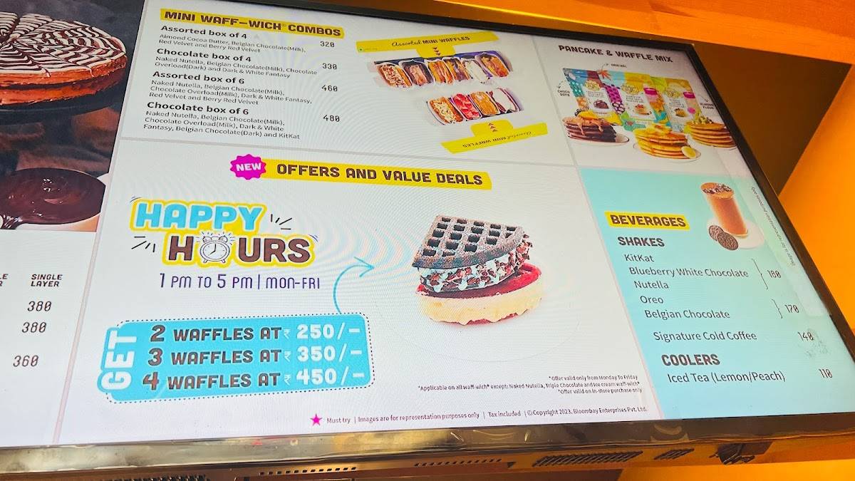 Menu at The Belgian Waffle Co, Tiruchirappalli