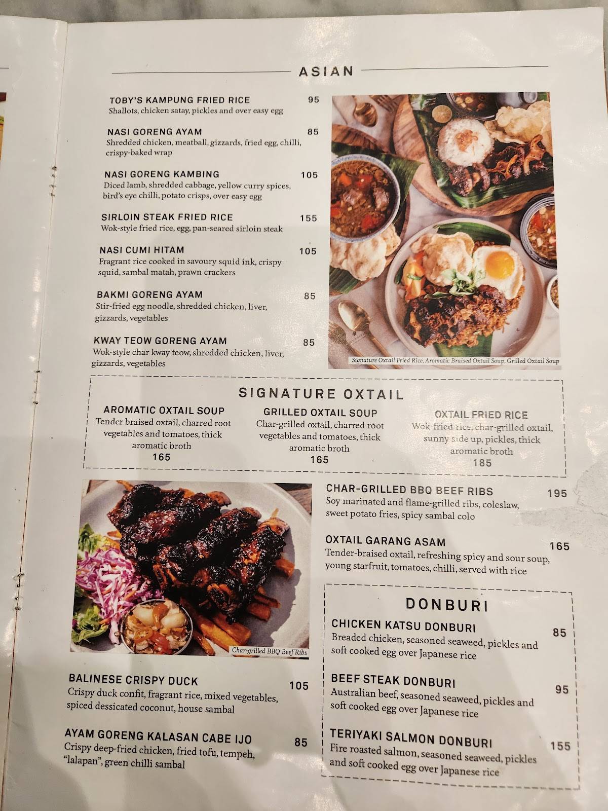 Menu at Toby's Estate, Grand Batam Mall cafe, Batam