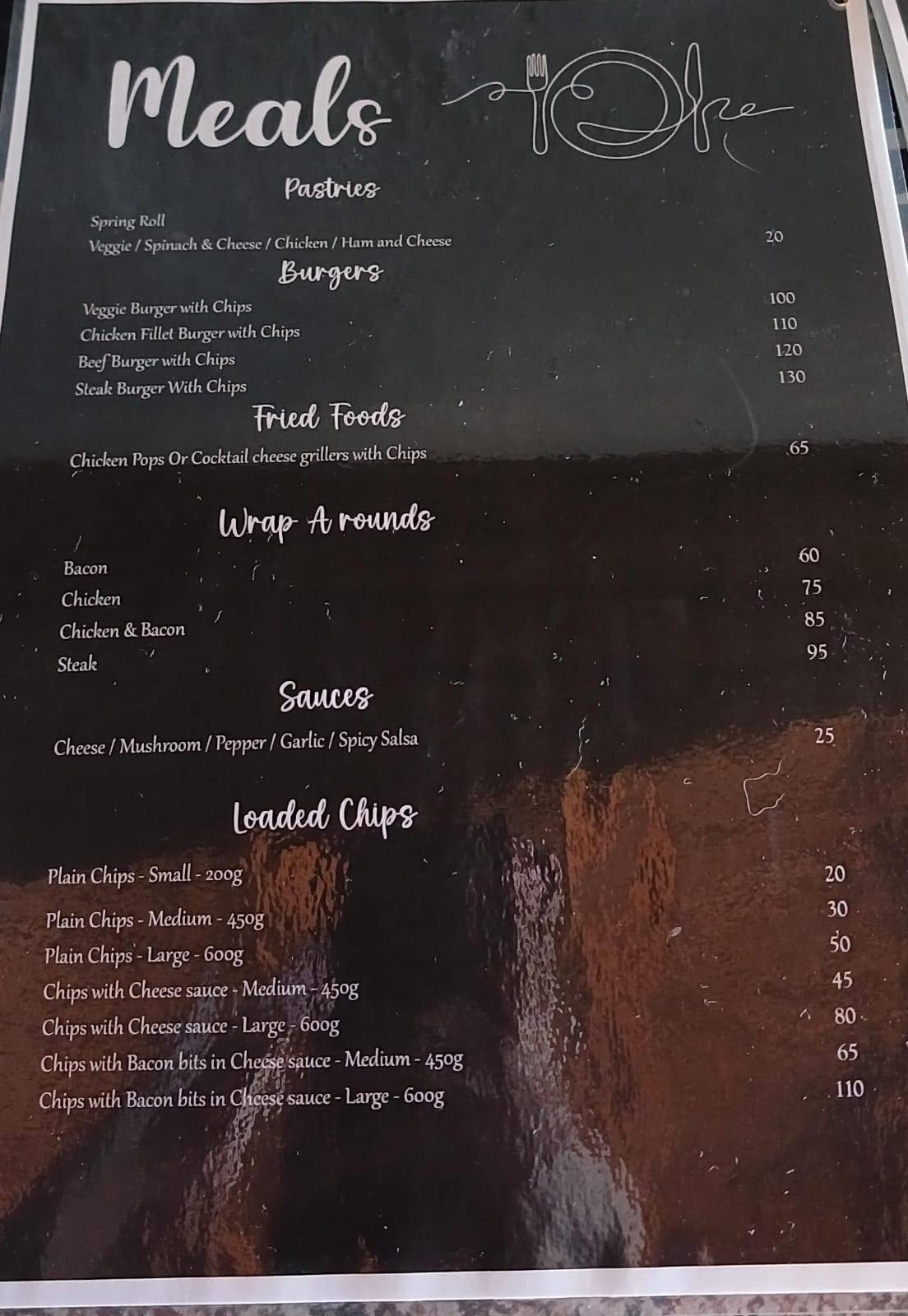 Menu at Tope Lounge & Eatery restaurant, Still Bay
