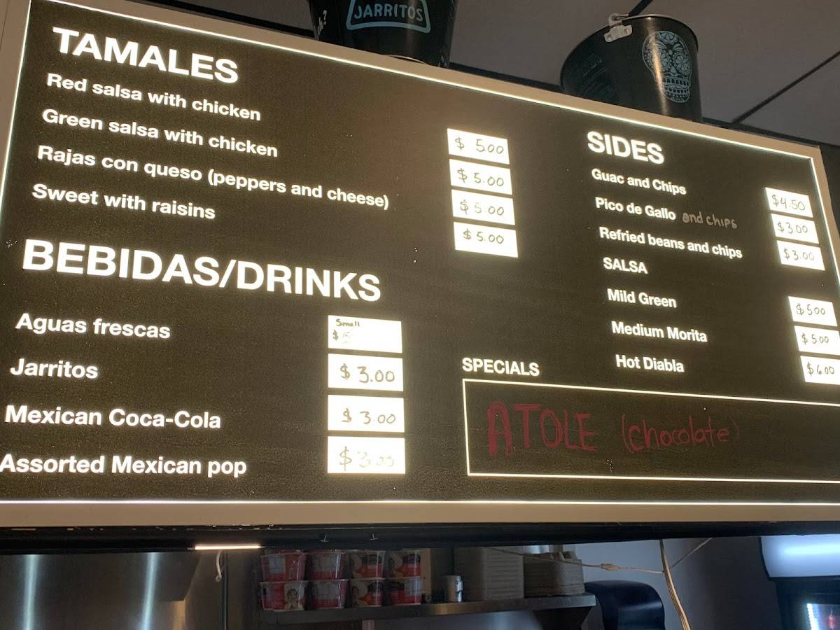 Menu at Tacos 101 and Fruta Libre restaurant, Toronto