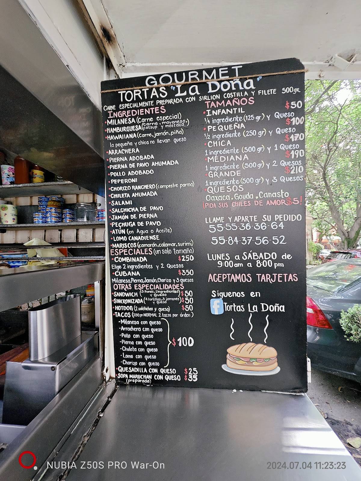 Carta del restaurante Tortas La Doña, Ciudad López Mateos, Av ...