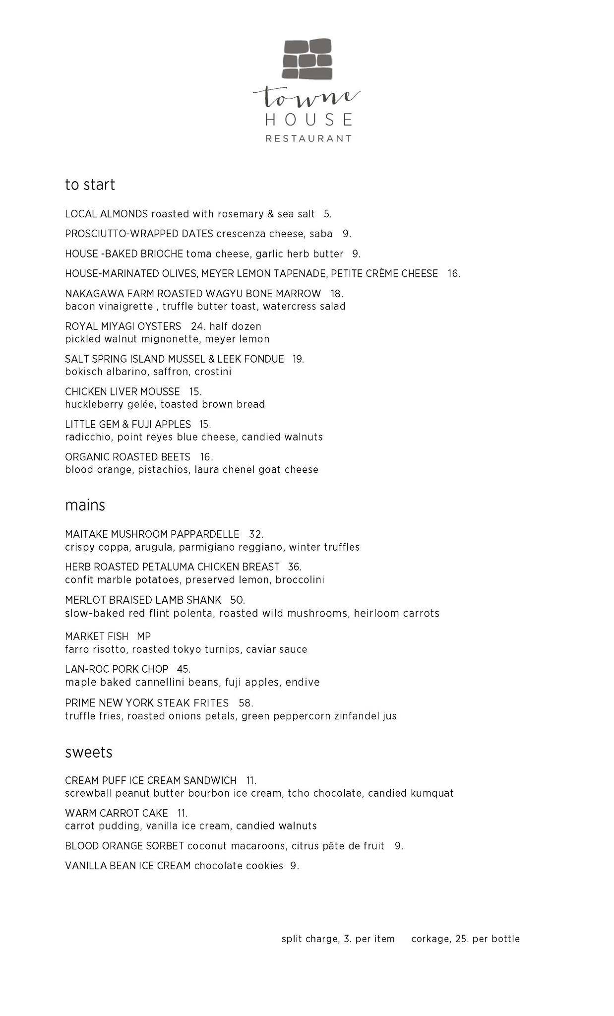 Menu at Appellation Lodi - Wine & Roses Resort and Spa pub & bar, Lodi
