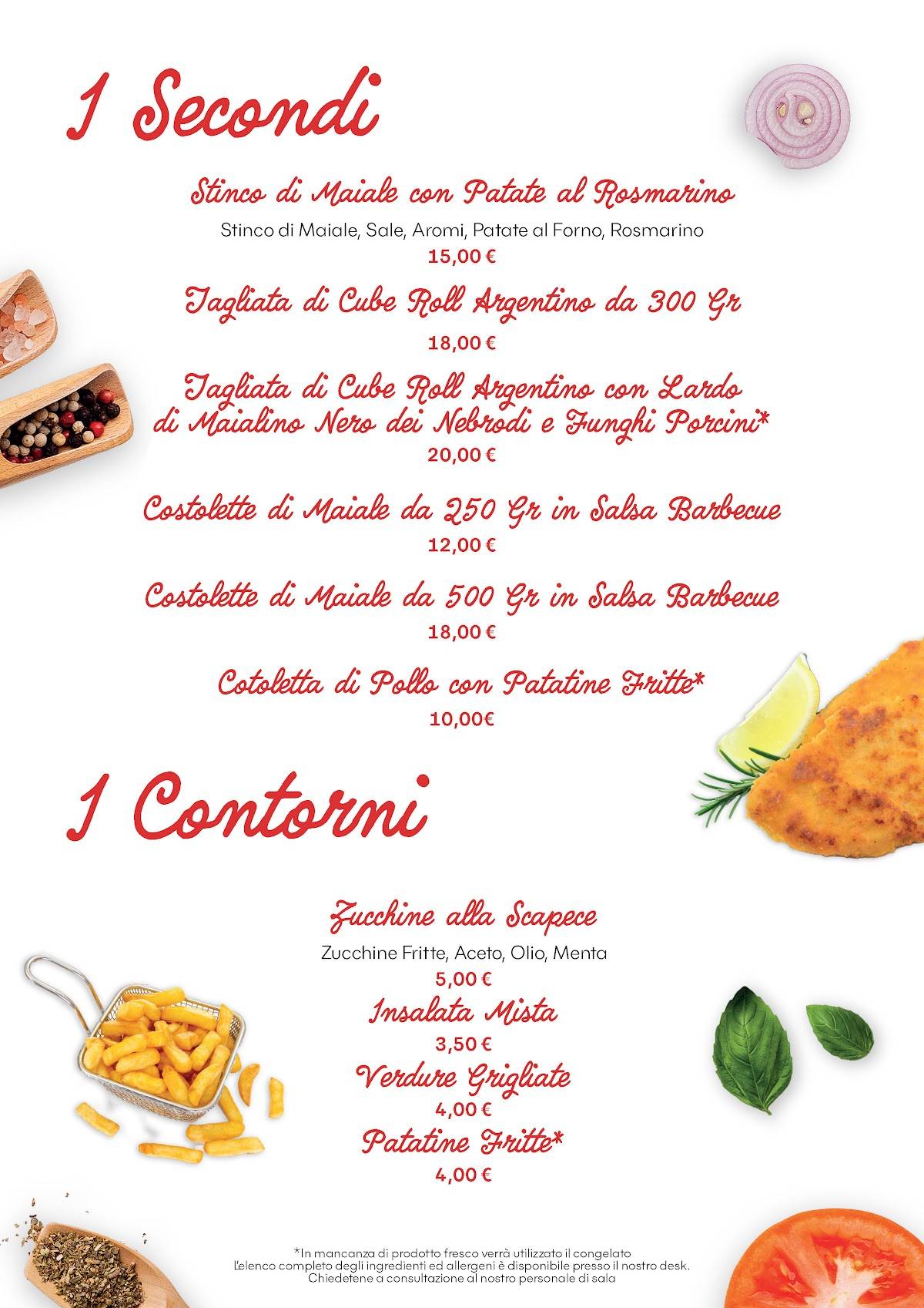 Menu da DONNA MARIA ristorante, Trapani