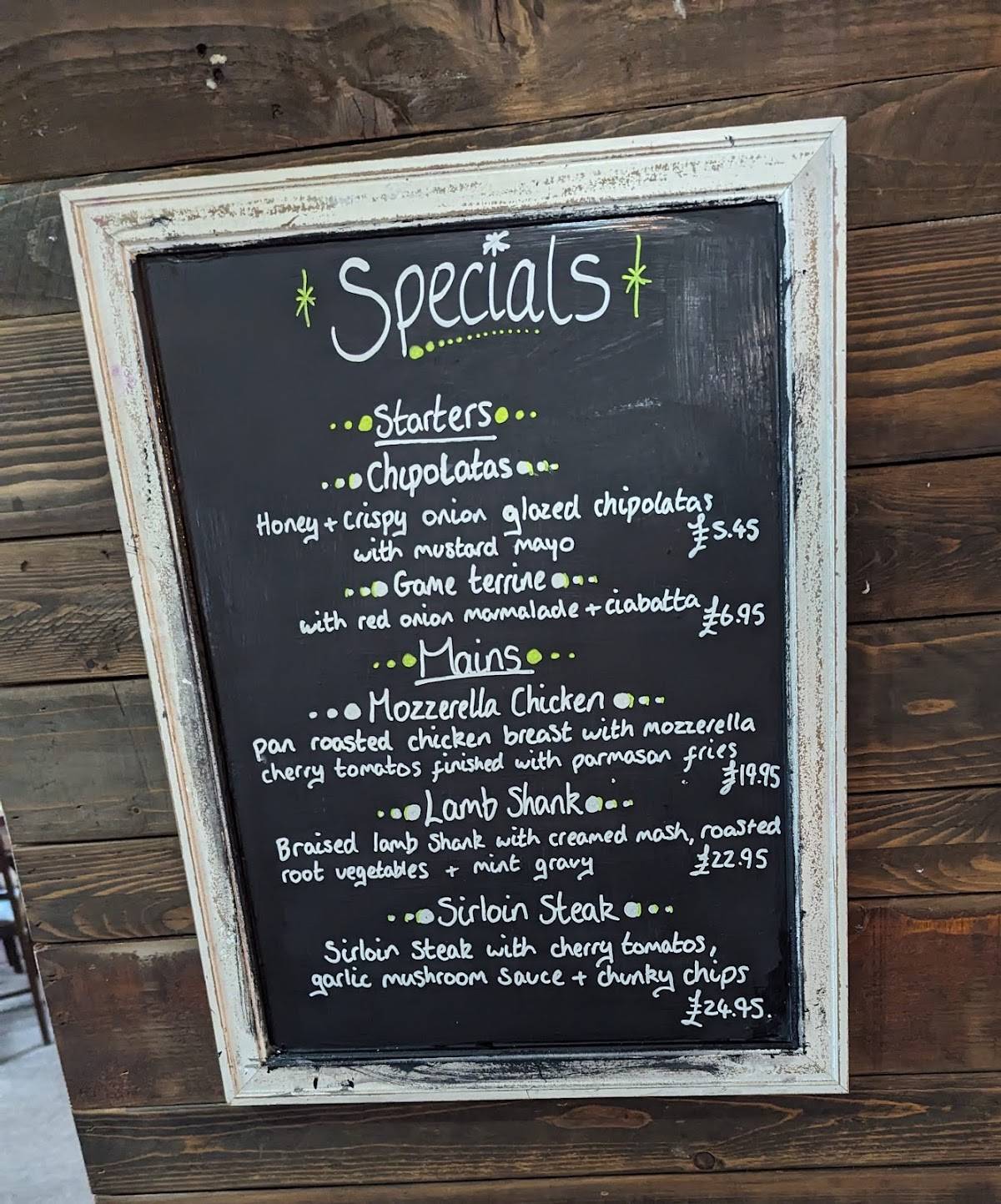 Menu at Trawden Arms pub & bar, Colne