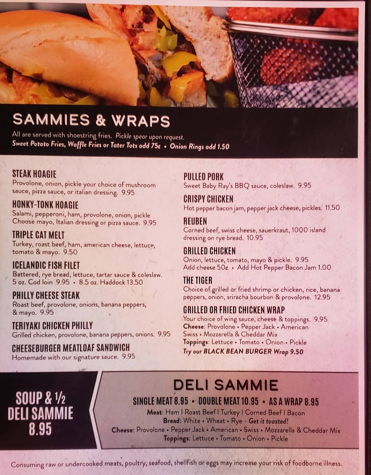 Menu at Triple Cats Bar & Grille, Harrison
