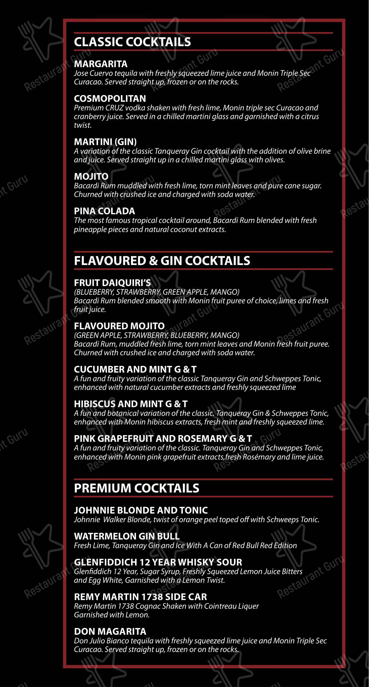 Menu at Trumps Grillhouse and Butchery pub & bar, Sandton