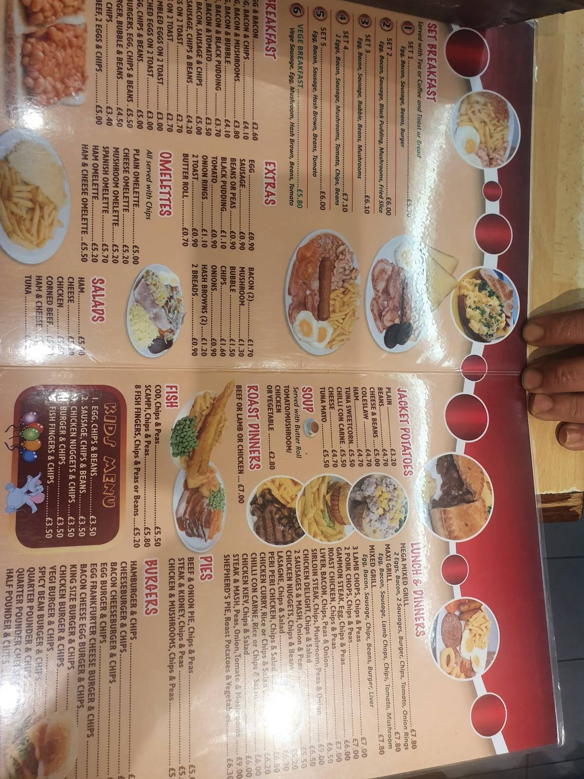 Menu at Tudor Cafe, Watford, Bushey Mill La
