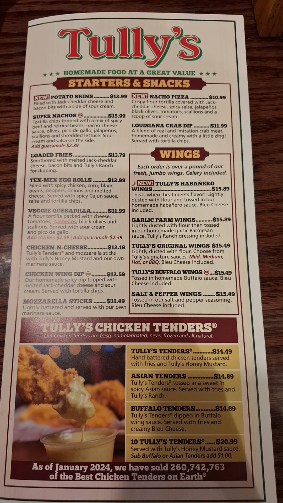 Menu at Tully's Good Times Fairmount pub & bar, Syracuse, W Genesee St
