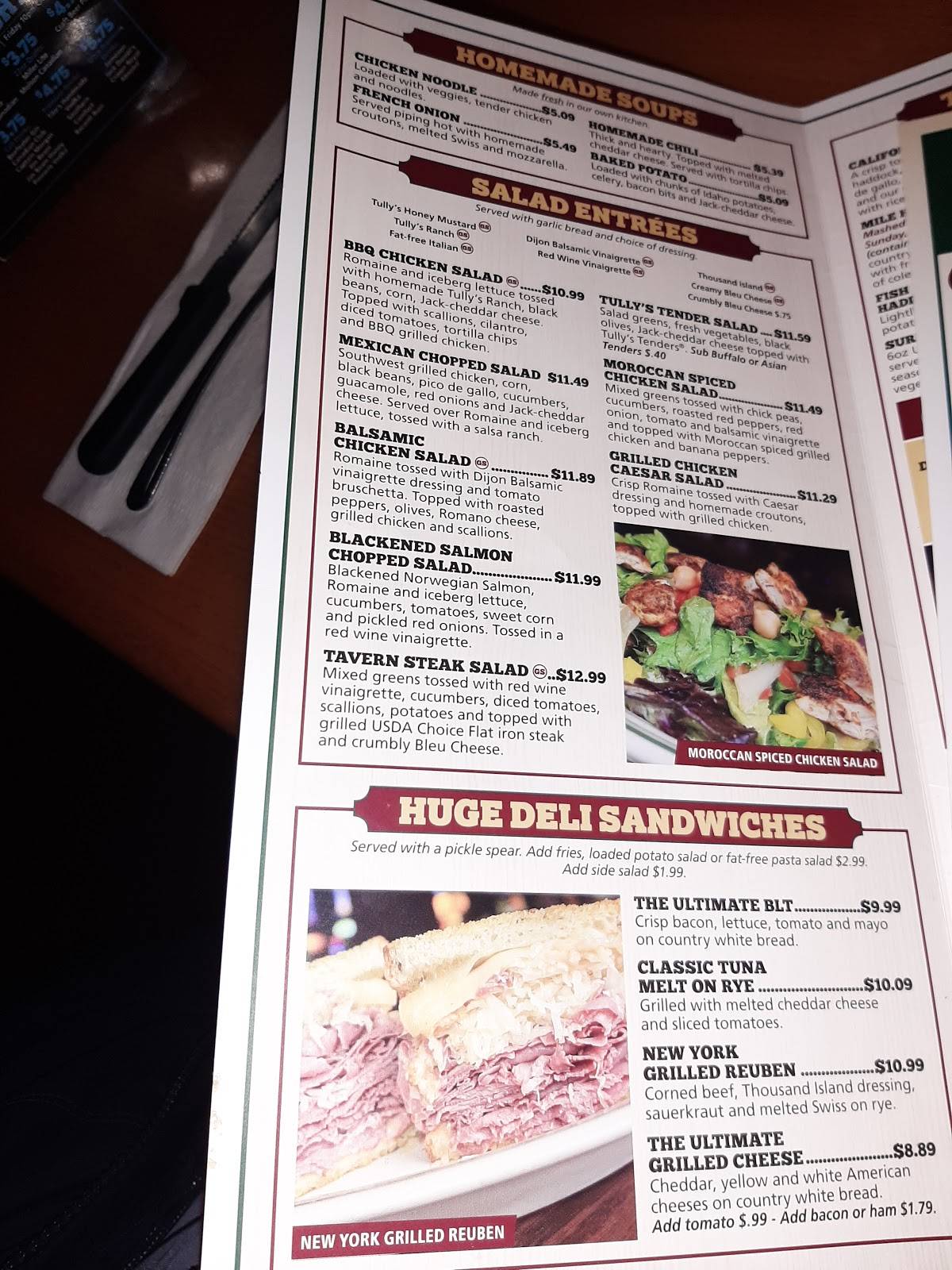 Menu at Tully's Good Times Fairmount pub & bar, Syracuse, W Genesee St
