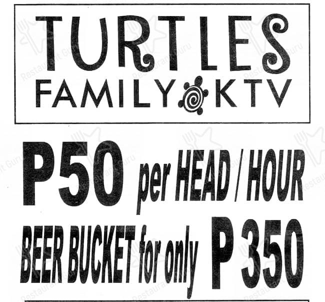 Menu at Turtles Family KTV pub & bar, Quezon City, West Ave