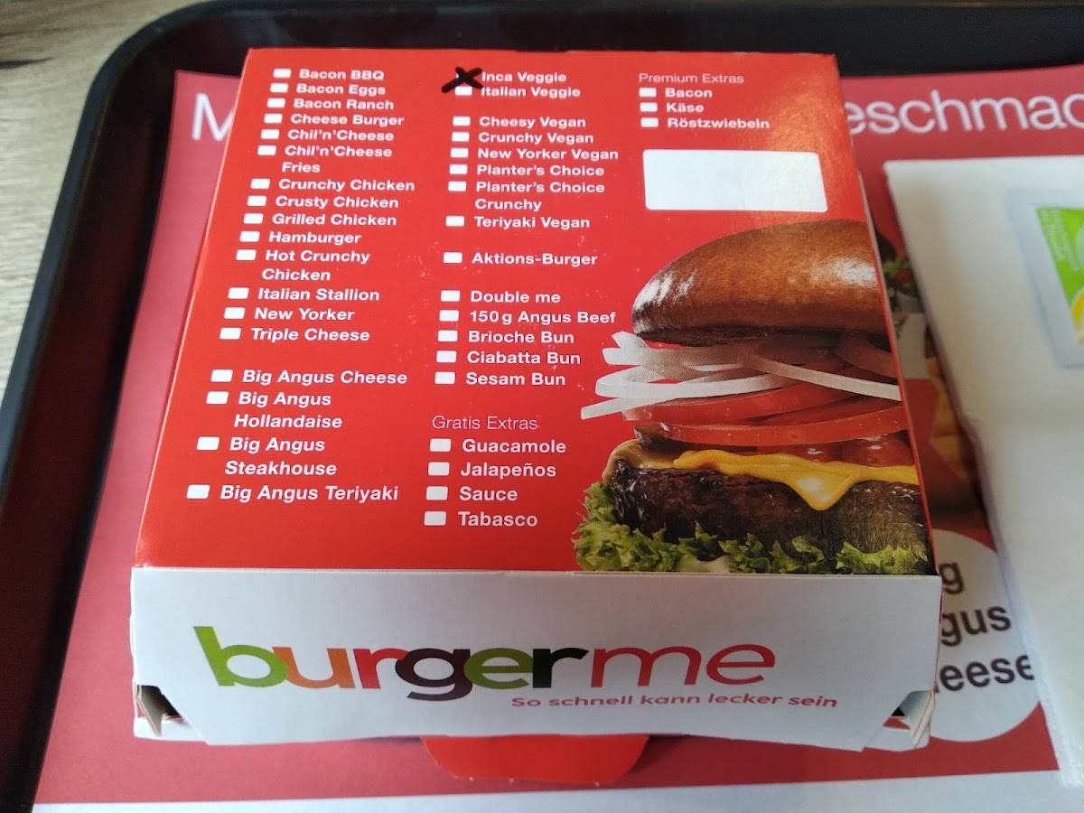 Speisekarte von Burgerme Ulm Mitte restaurant, Ulm