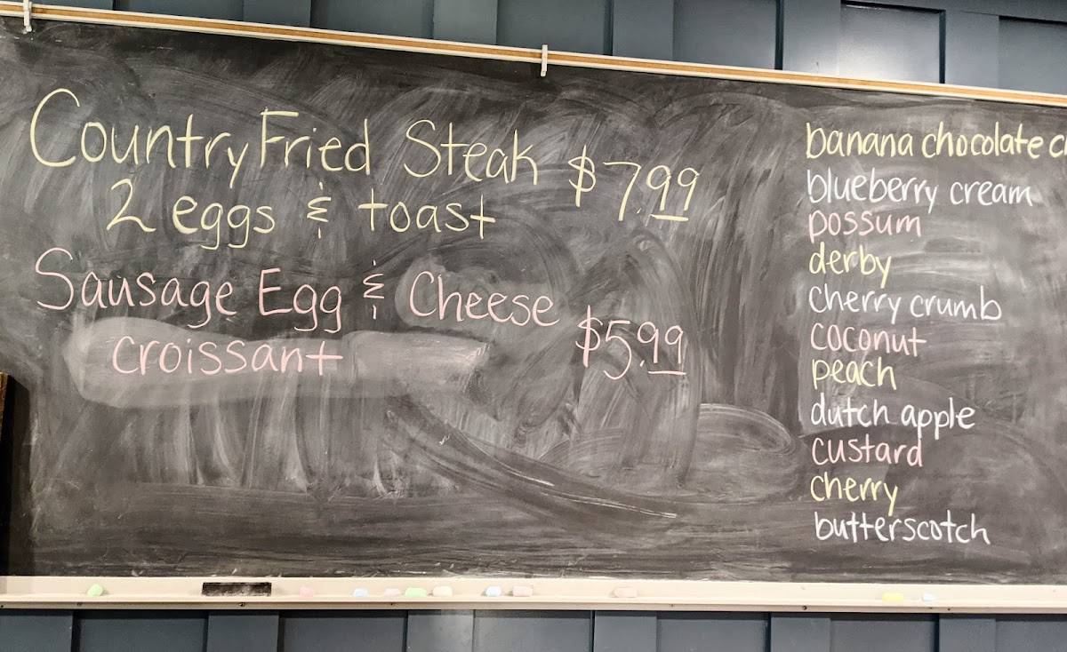 Menu at Uncle Dudley's Restaurant, Willard