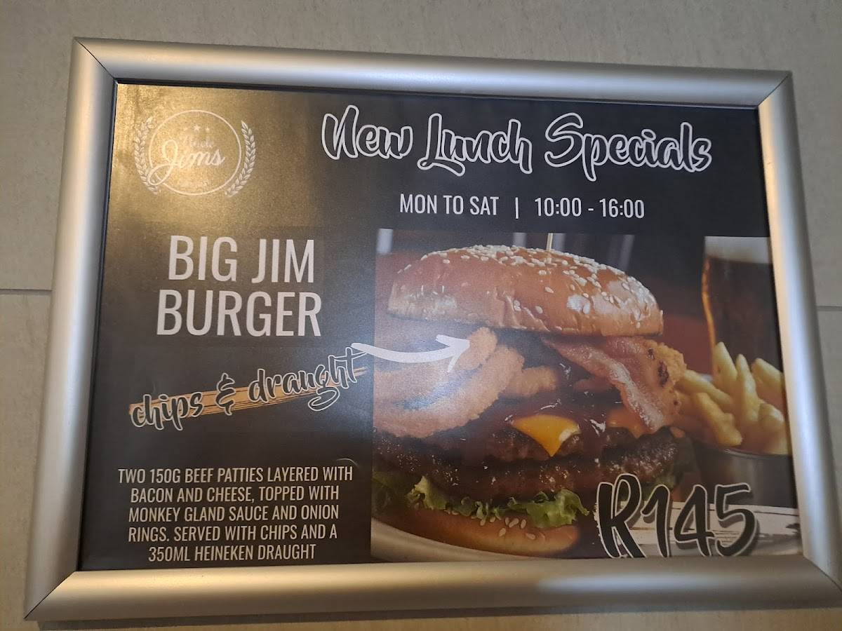 Menu at Uncle Jim's Pub & Grill, Roodepoort
