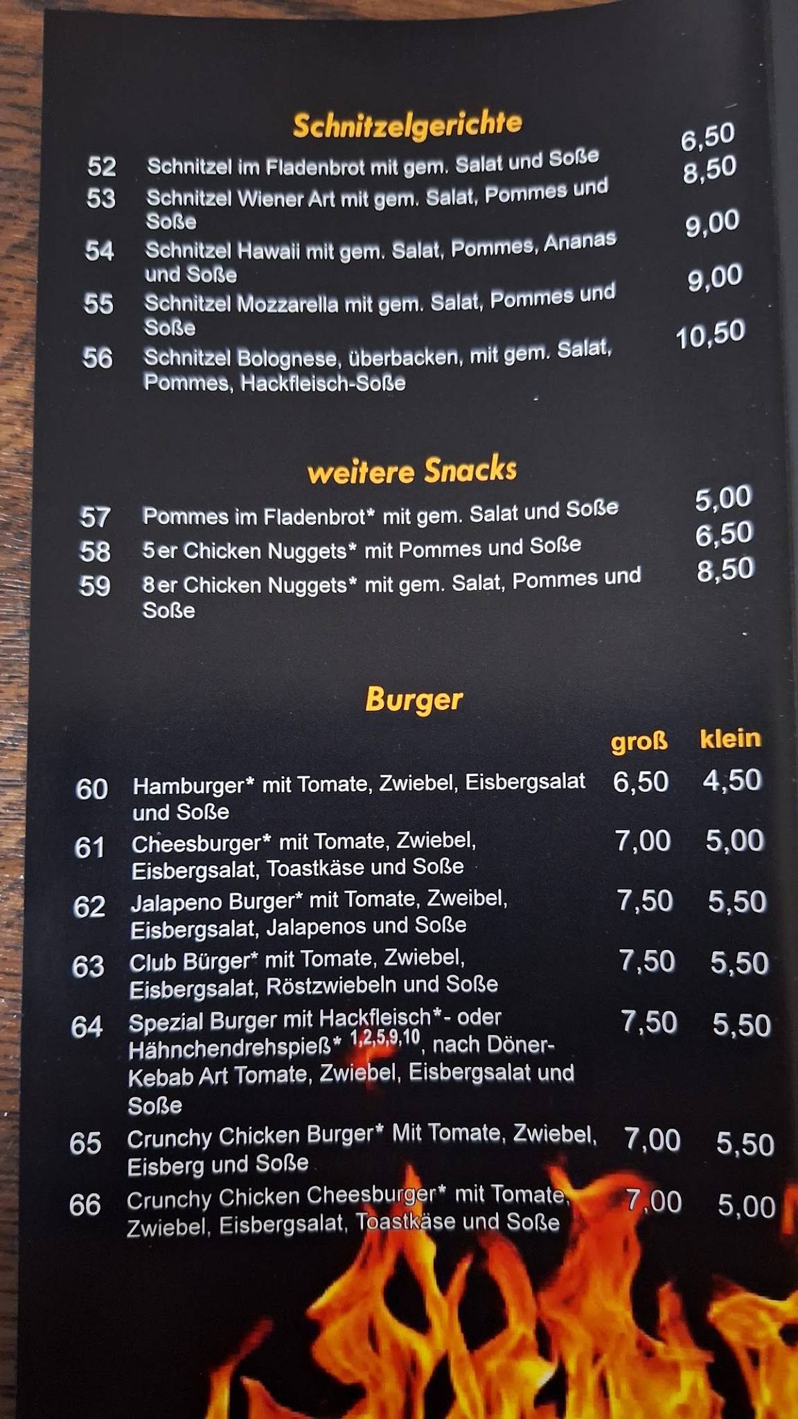 Speisekarte von Uni Döner fast Food, Clausthal-Zellerfeld