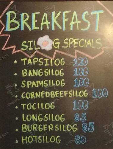 Menu at Urban Food Hall restaurant, Pasig