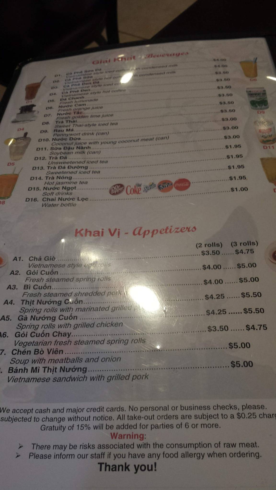Menu at Pho Life restaurant, Montgomery, Bell Rd