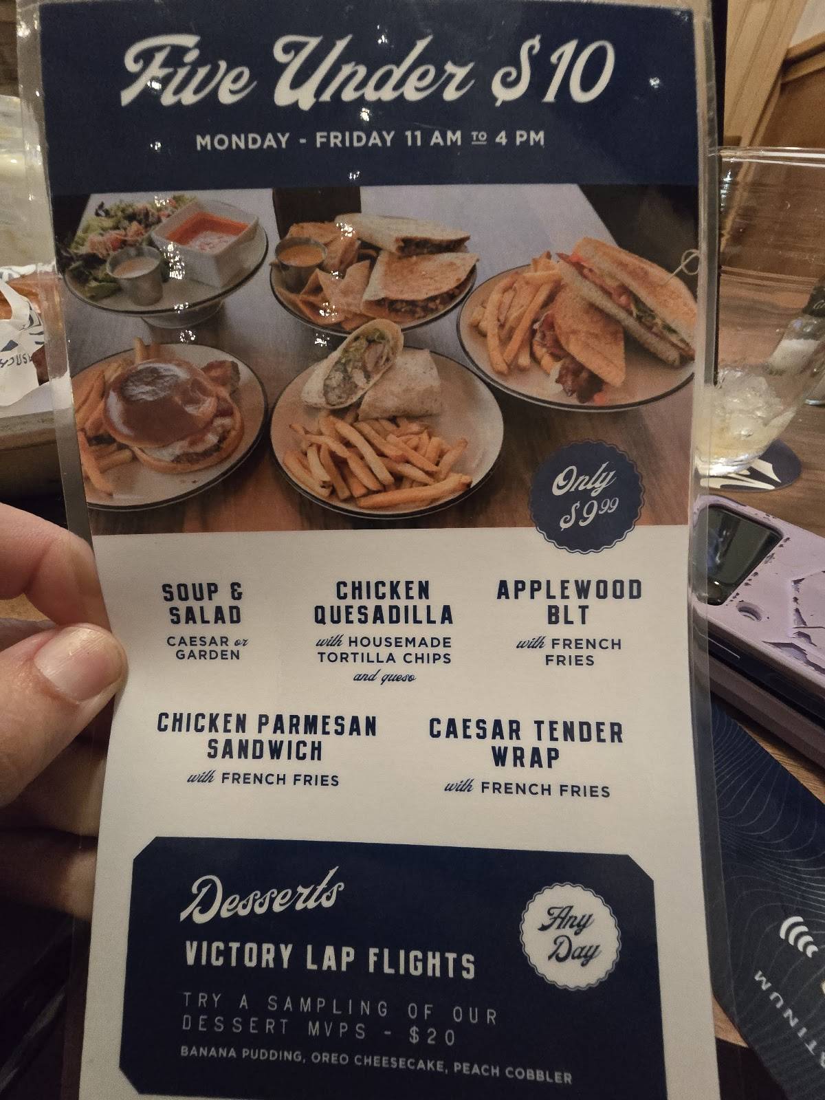 Menu at Varsity Grillhouse restaurant, College Station