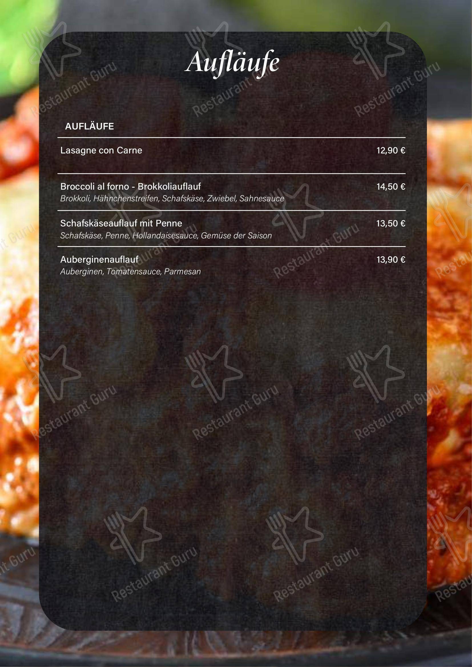 Speisekarte von Via Grande Ristorante & Pizzabar, Stade