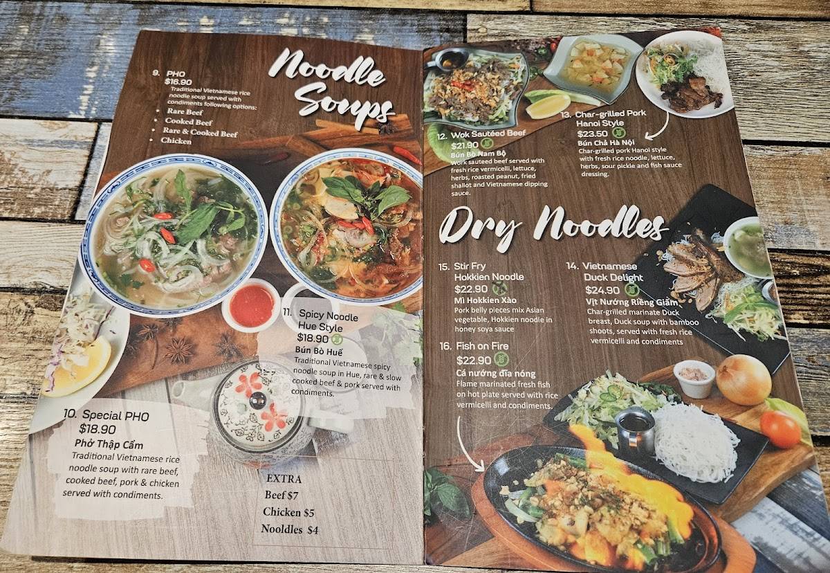 Menu at Vietnamese Delight restaurant, East Victoria Park