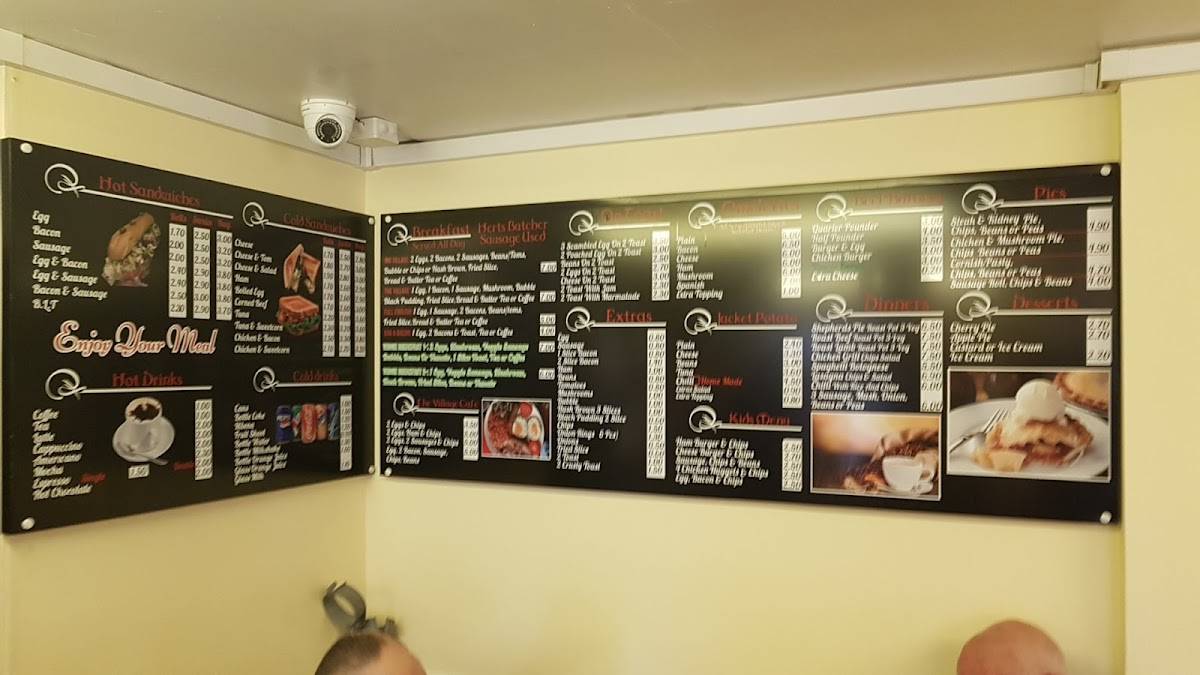 Menu at Village Cafe, Ware, 23 High St